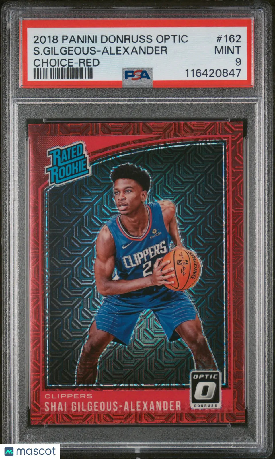 2018 Donruss Optic Shai Gilgeous-Alexander Rookie PSA 9 /88