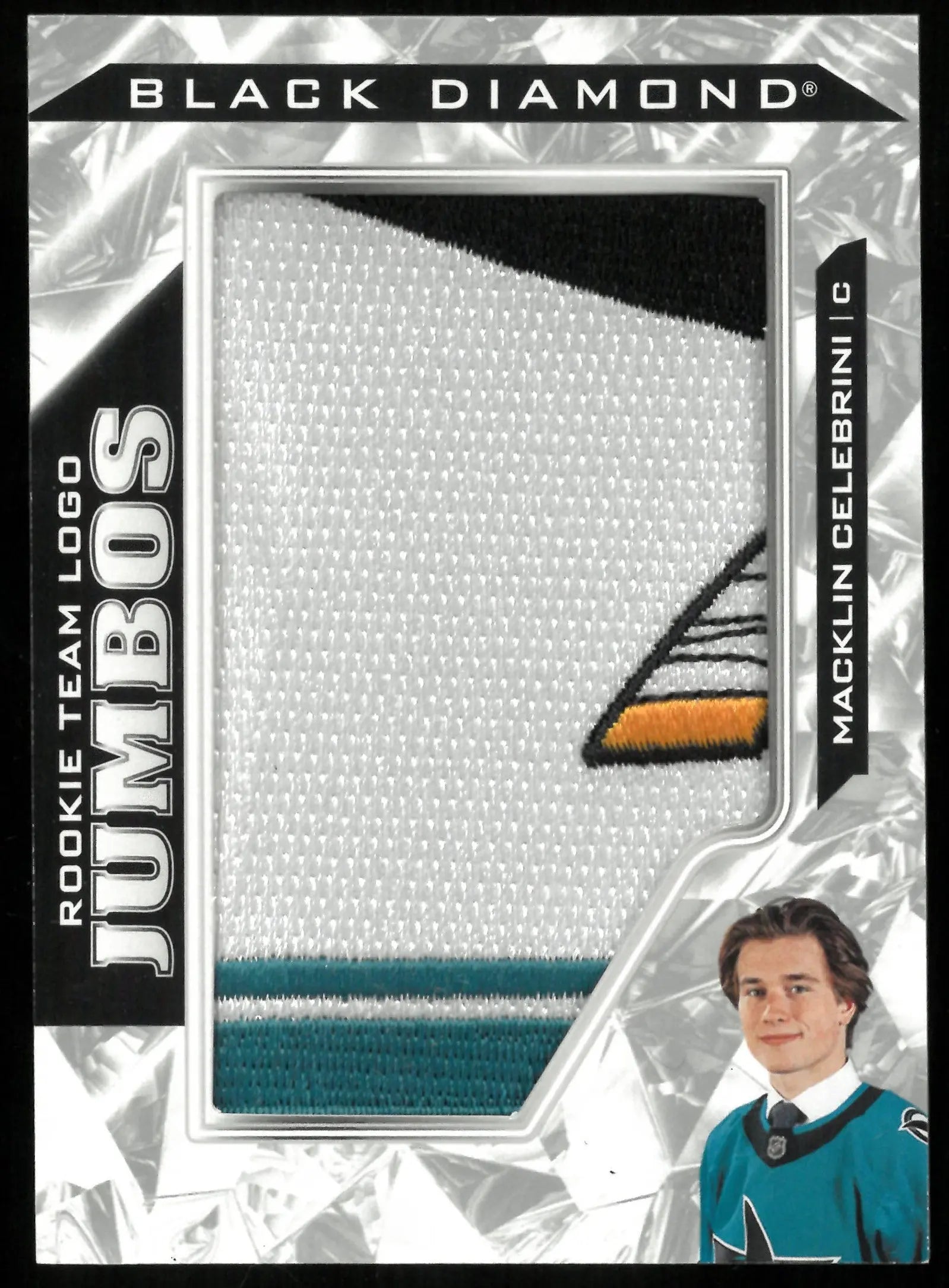 Macklin Celebrini Rookie Card | 2024 UD Black Diamond Jumbos