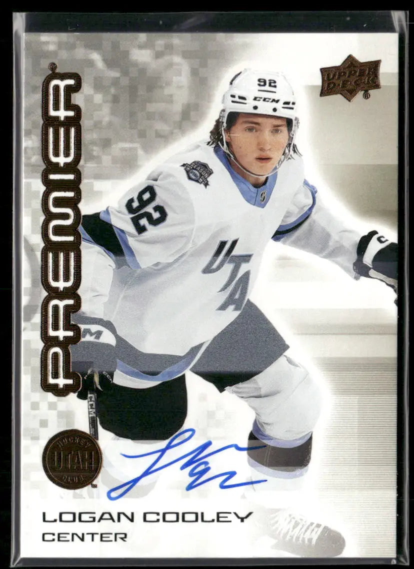 Logan Cooley Upper Deck Premier Bronze Auto 2024-25 Card