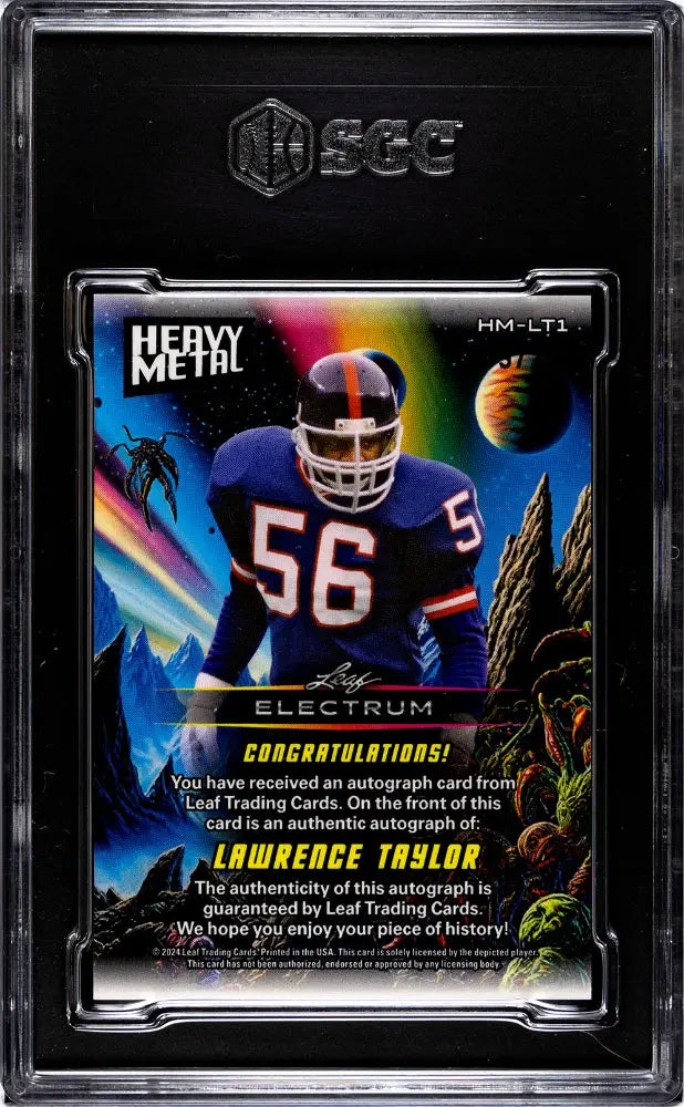 2024 Leaf Electrum Lawrence Taylor Heavy Metal Bronze Auto SGC 9.5 /20