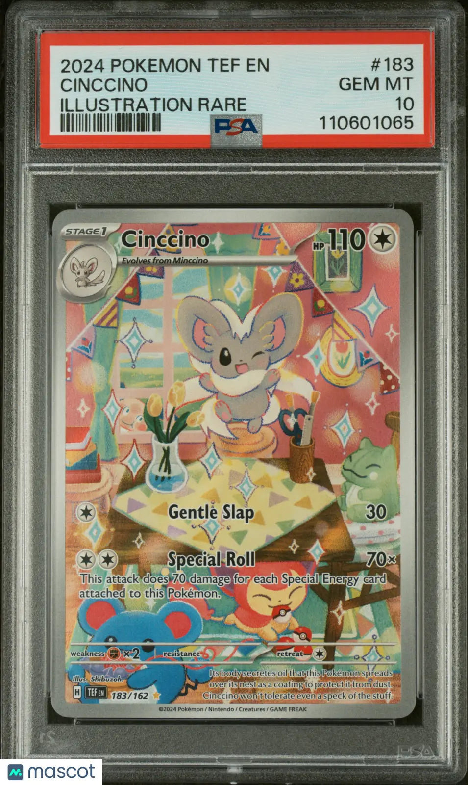 Rare PSA 10 Cinccino Card | 2024 Pokemon Temporal Forces 183/162