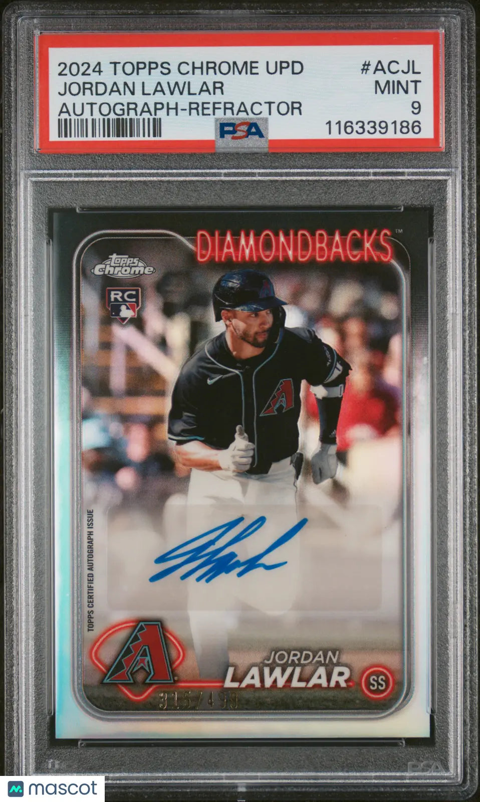 Buy 2024 Topps Chrome Update Jordan Lawlar RC Refractor PSA 9