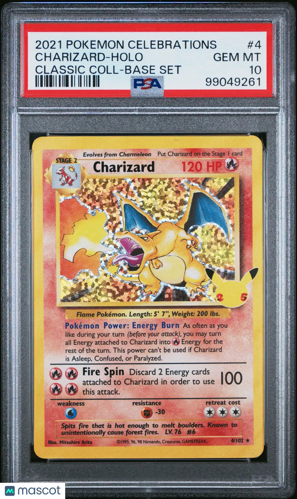 Buy Charizard Holo Base Set PSA 10 - Classic Collection Sale