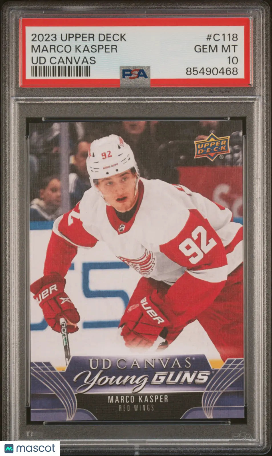 Marco Kasper Canvas Young Guns PSA 10 RC Rookie 2023-24 23-24 UD Upper