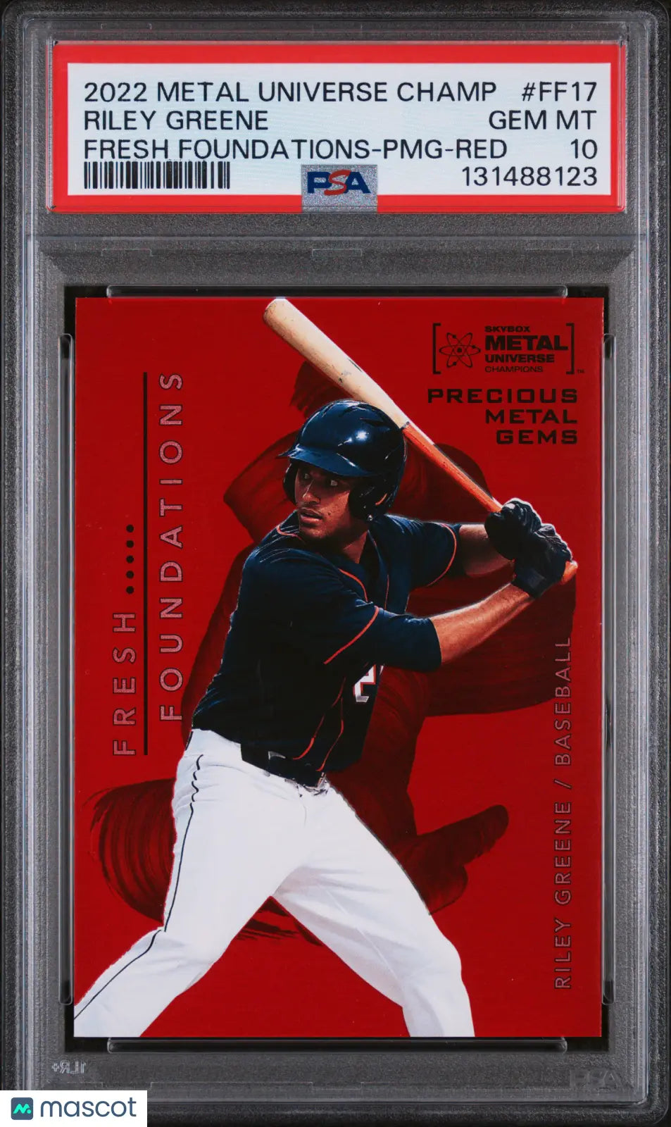 Riley Greene PMG PSA 10 Card - 2022 Metal Universe Champions