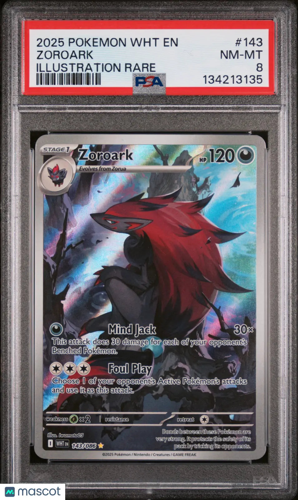 Buy Zoroark Illustration Rare PSA 8 - 2025 White Flare Card