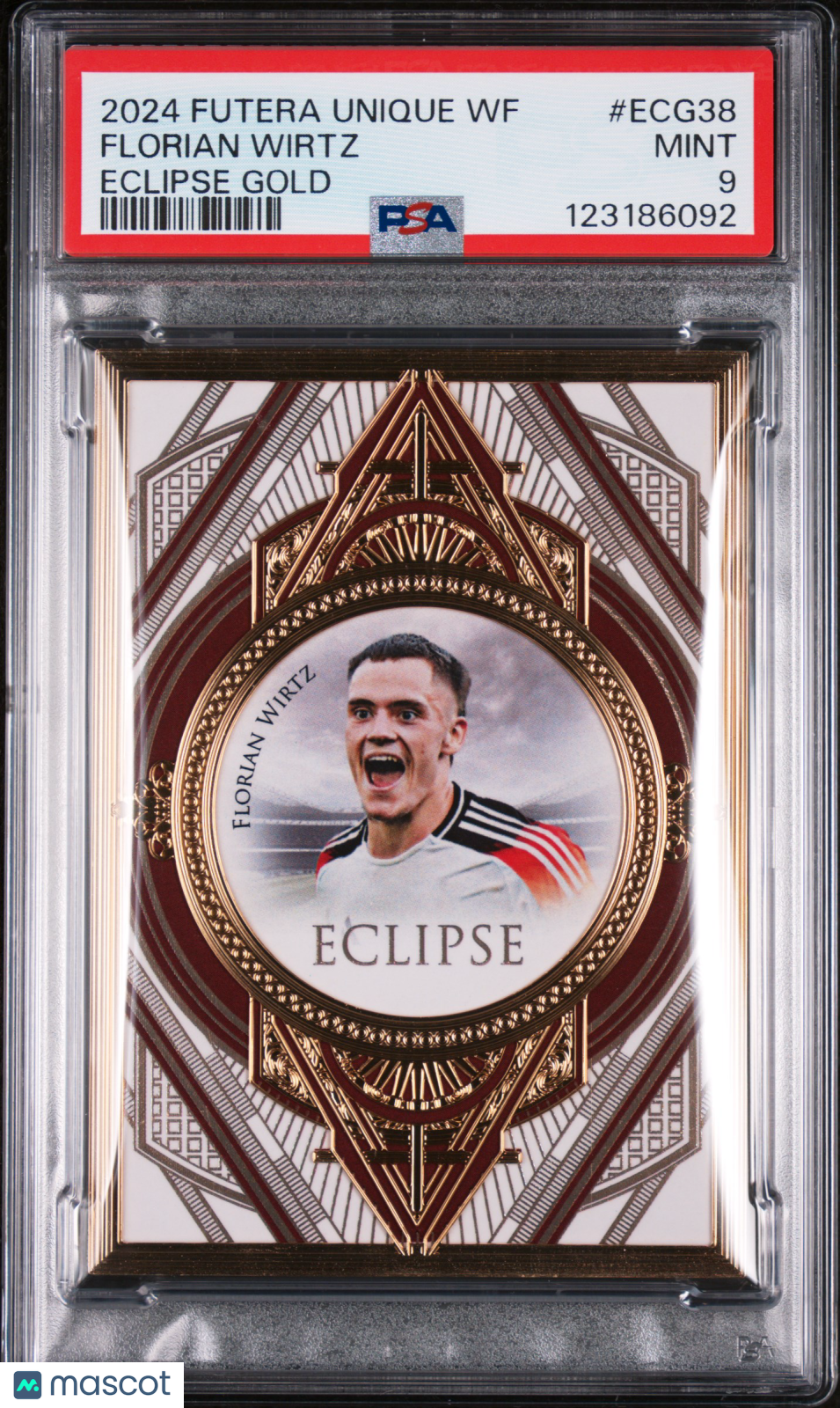 2024 Futera Unique World Football Eclipse Gold Florian Wirtz /12 PSA 9